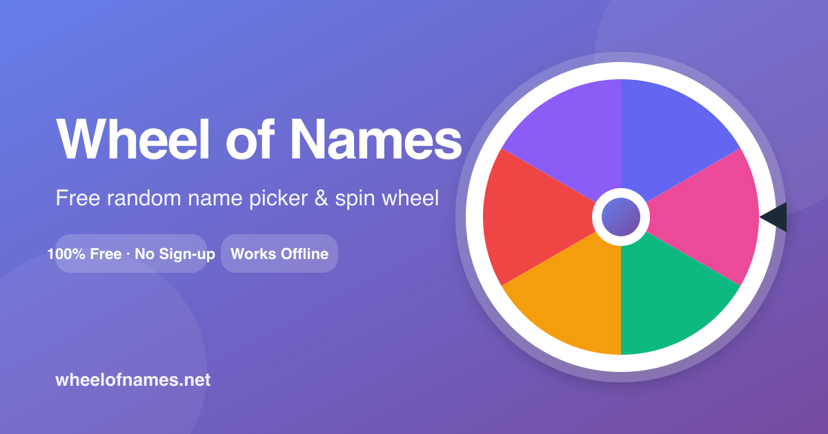 All Random Picker Tools - Wheels, Spinners & Generators | WheelOfNames.net